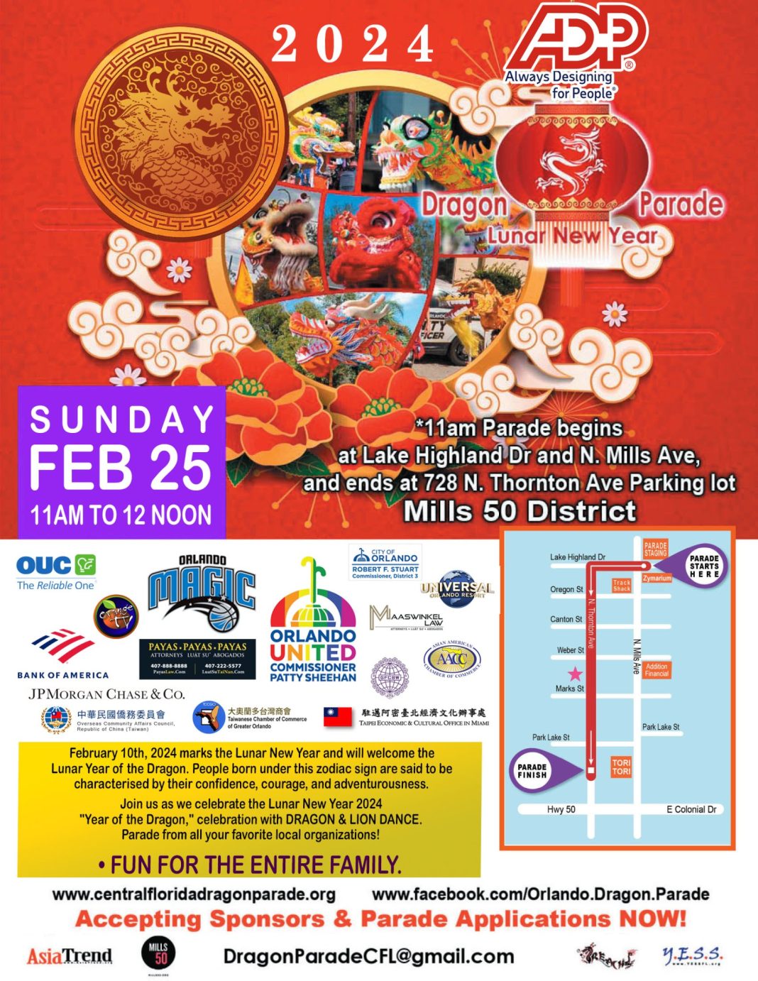 12th Annual Central Florida Dragon Parade Lunar New Year - Asia Trend