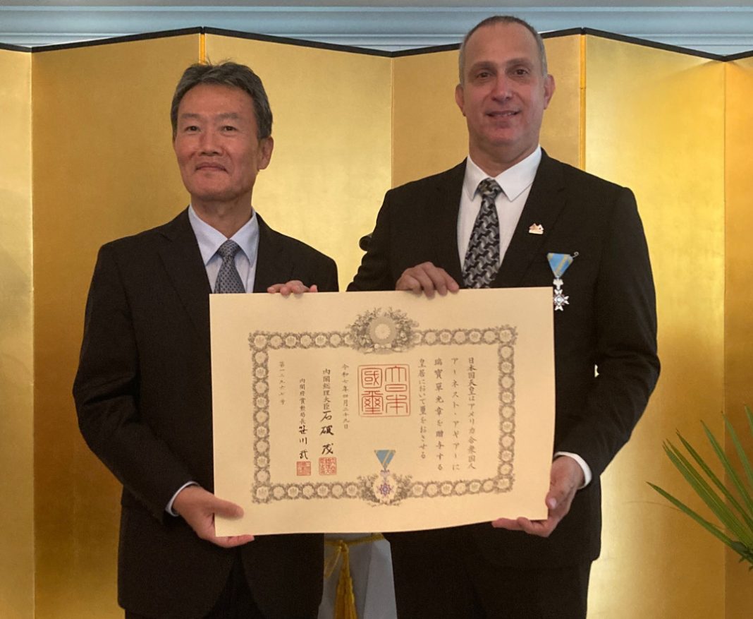 Mr. Richard Del Vecchio the prestigious Order of the Rising Sun, Gold ...